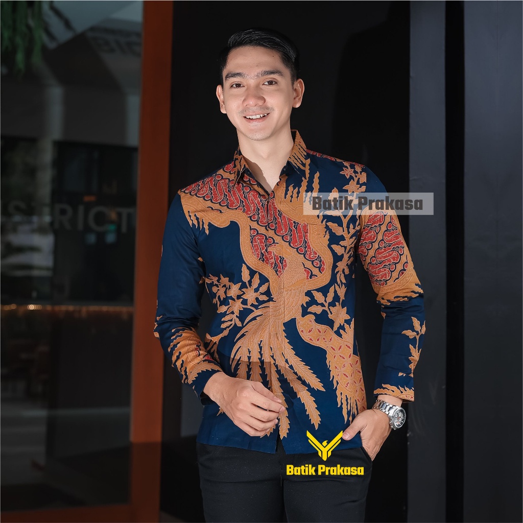 Jual Kemeja Batik Prakasa Motif Raka Radeva Slimfit Lengan Panjang ...