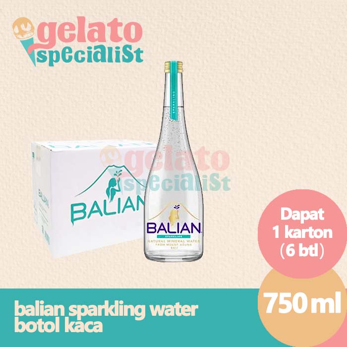 Jual Balian Sparkling Natural Mineral Water 750ml 1 dus isi 6 botol | Shopee Indonesia