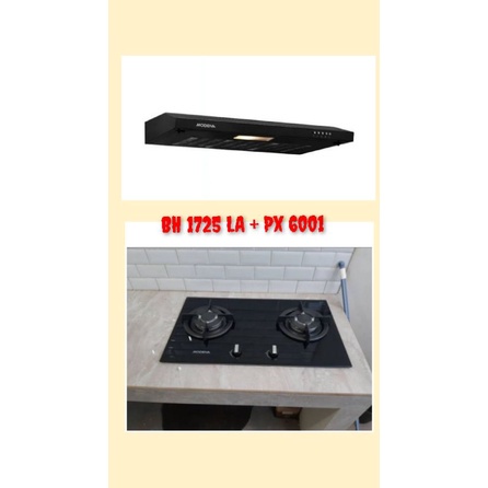 Jual Kompor Modena BH 1725 LA Tungku Kuningan + Cookerhood Modena PX ...