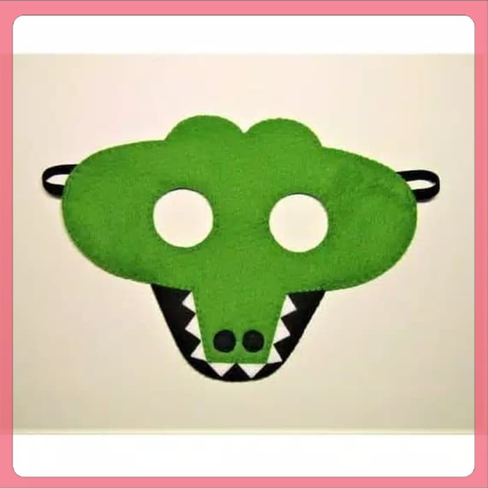 Jual Topeng Hewan Buaya Mask Felt Crocodile Kostum Drama Karnaval ...