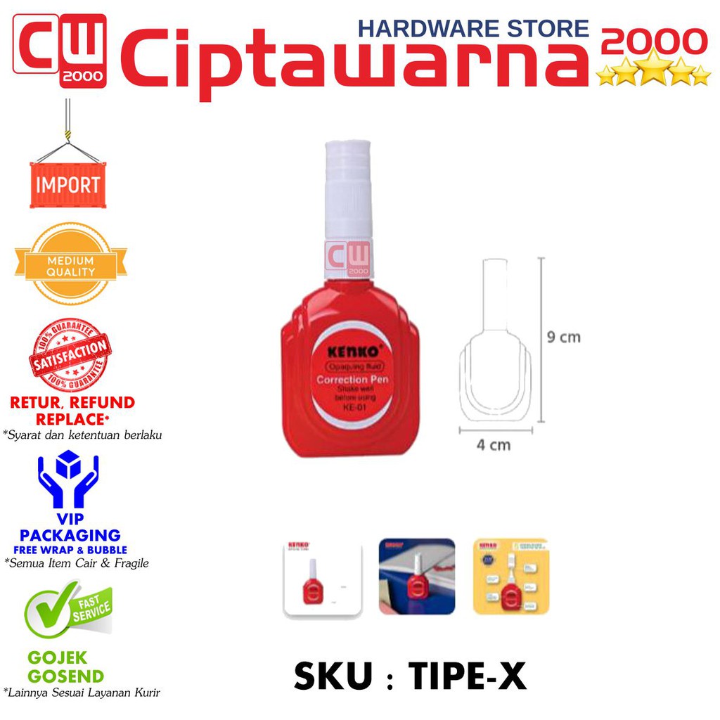 Jual Penghapus Cair Tipe x Kenko KE-01 | Shopee Indonesia