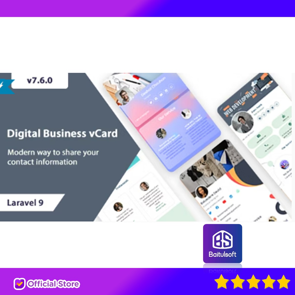 Jual SOURCE CODE APLIKASI VCARD SAAS DIGITAL BUSINESS CARD BUILDER SAAS LARAVEL VCARD SAAS ...