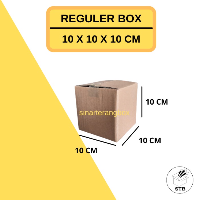 Jual 10 X 10 X 10 CM KARDUS BOX POLOS KARTON PACKING DUS COKLAT BARU ...