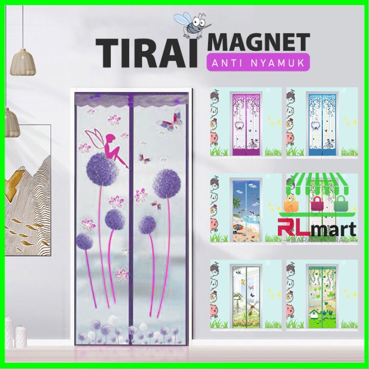 Jual Tirai Magnet Anti Nyamuk Pintu Motif 90 x 210 cm Karakter 90cm ...