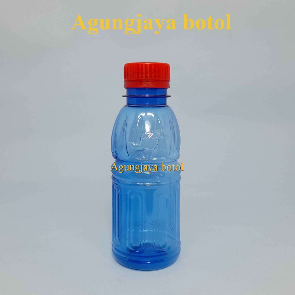 Jual Botol Pet 220 ml Bulat Biru Trans Tutup Pet LN 30 / Botol Plastik ...