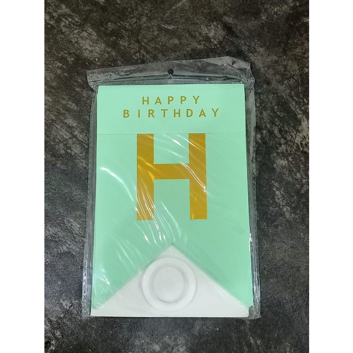 Jual BANNER tulisan HAPPY BIRTHDAY bentuk SEGI LIMA ( free TALI PITA ...