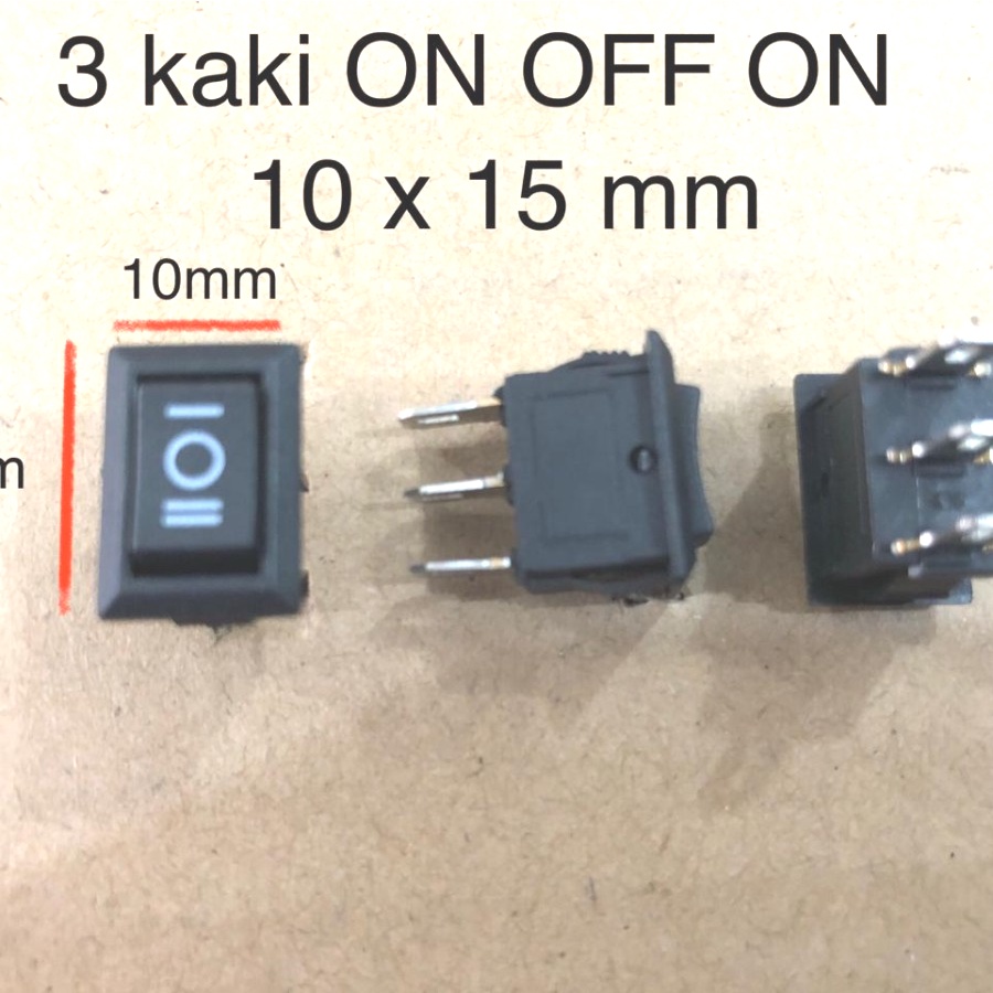 Jual Saklar Switch ON OFF ON 3 Pin Kaki 1 x 1.5 | Shopee Indonesia