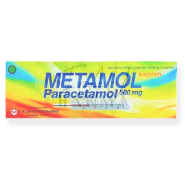 Jual Metamol 500 mg / 100 kaplet -- Paracetamol Parasetamol tablet ...