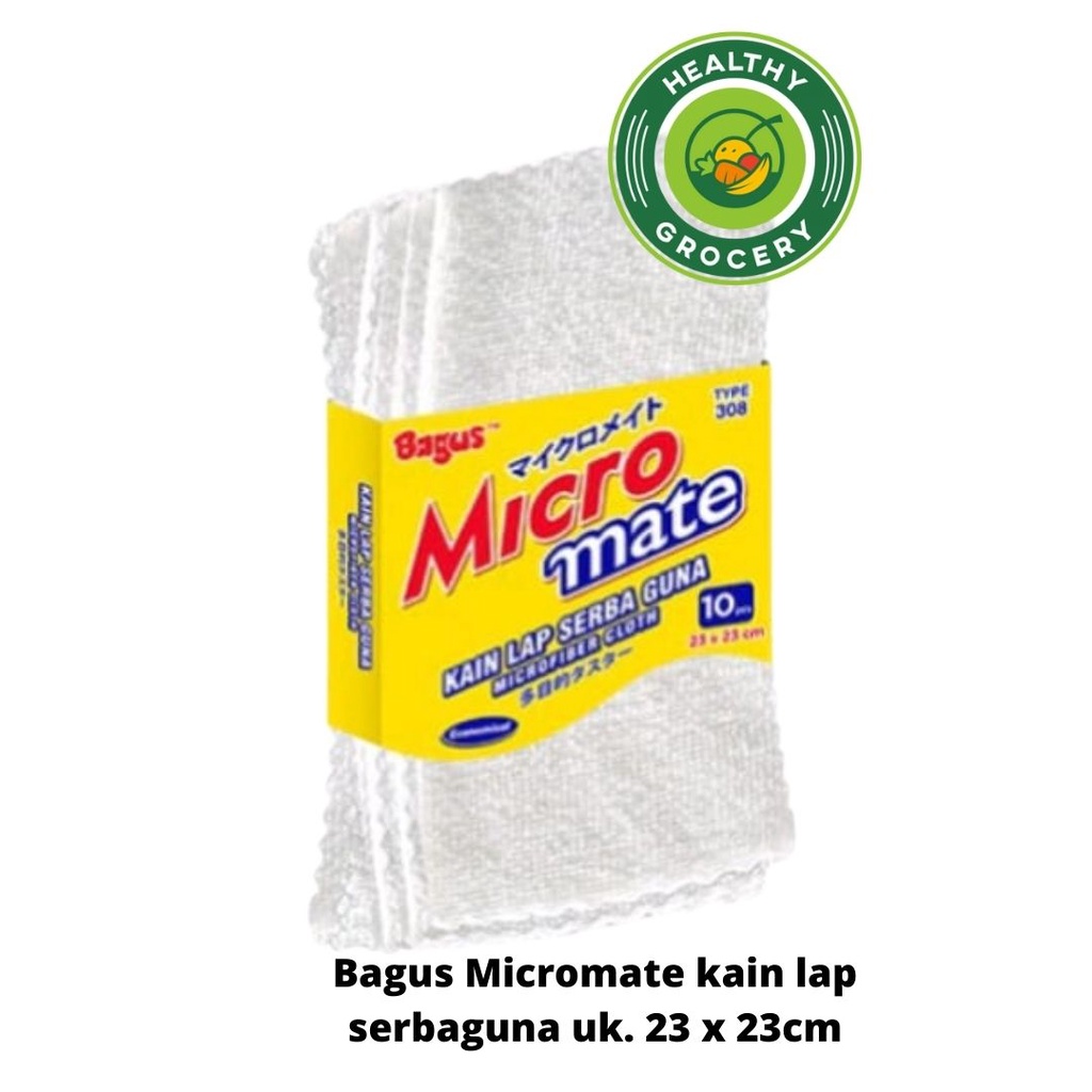 Jual Bagus Micromate Kain Lap Serbaguna 10s Type 308 Ukuran 23 x 23cm ...