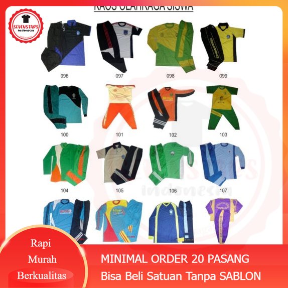 Jual Kaos Olahraga SMA SMK bahan BTM DIADORA Lengan Pendek Celana ...