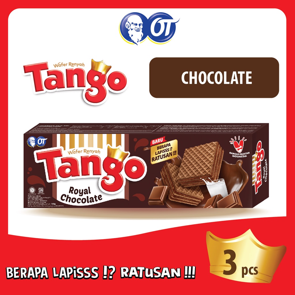Jual WAFER TANGO ROYAL CHOCOLATE 133GR - [ISI 3PCS] | Shopee Indonesia
