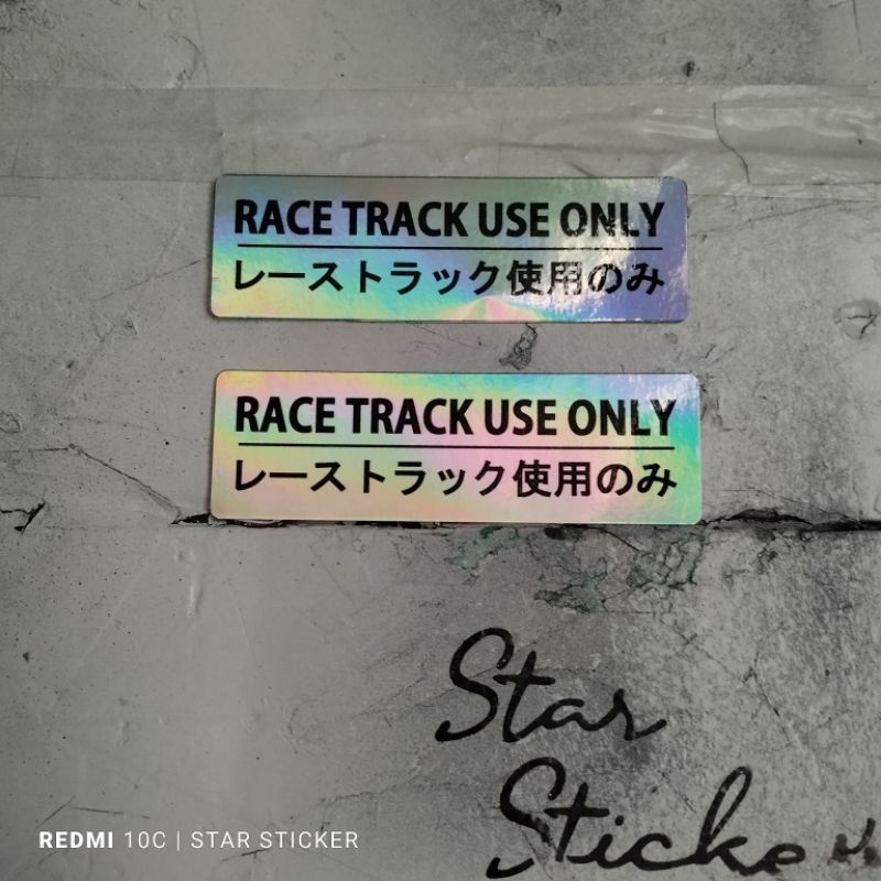 Jual sticker printing race track use only kanji | Shopee Indonesia