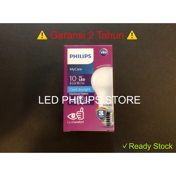 Jual Lampu Bohlam LED Philips 10 Watt Putih/Cool Daylight (10W 10 W 10Watt) | Shopee Indonesia
