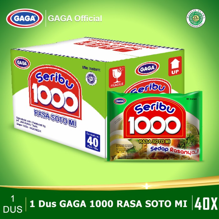 Jual Promo Bisa COD GAGA 1000 Rasa Soto Mi (1 dus = 40 pcs) | Shopee ...