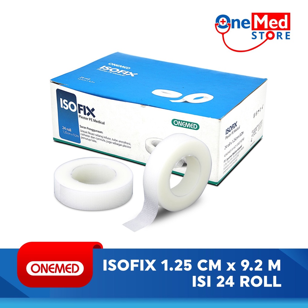 Jual ONEMED Plester Isofix 1.25 cm x 9.2 m Transparan Box Isi 24 Roll ...