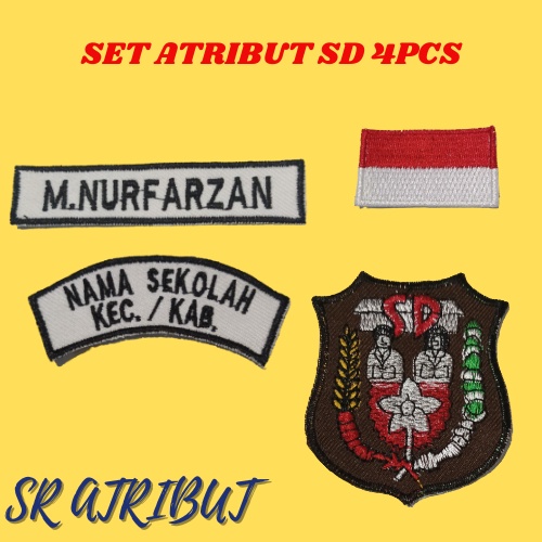 Jual Atribut Set SD / MI Bordir Nama Seragam Sekolah Dasar Lengkap ...