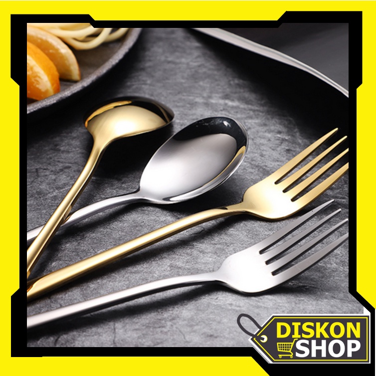Jual Diskon Shop - H5810 Sendok Garpu Stainless Korean / Korean Spoon ...