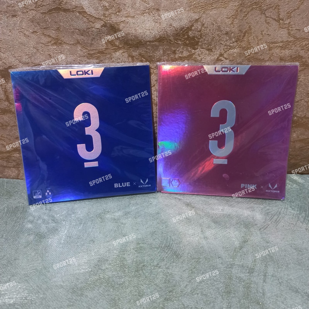 Jual Karet Rubber Pingpong LOKI RXTON III RXTON 3 Blue and Pink ...