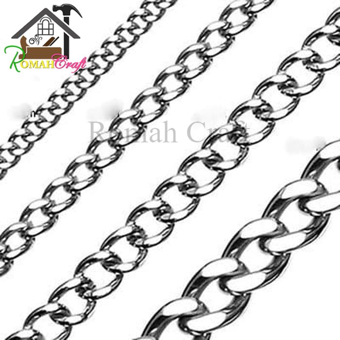 Jual Rantai diameter 1.2 mm warna nikel / tali tas / rantai pengait ...
