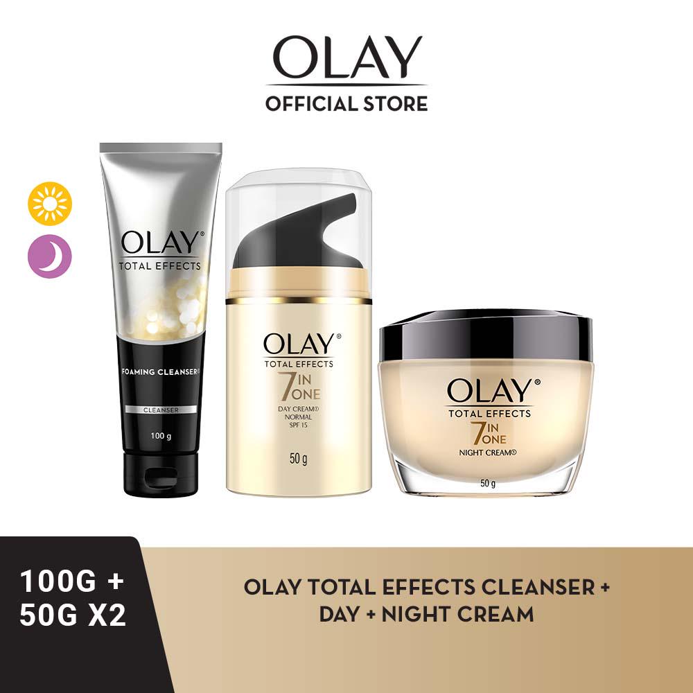 Jual Olay Total Effects Regimen Bundle (Cleanser 100g & Day Cream ...