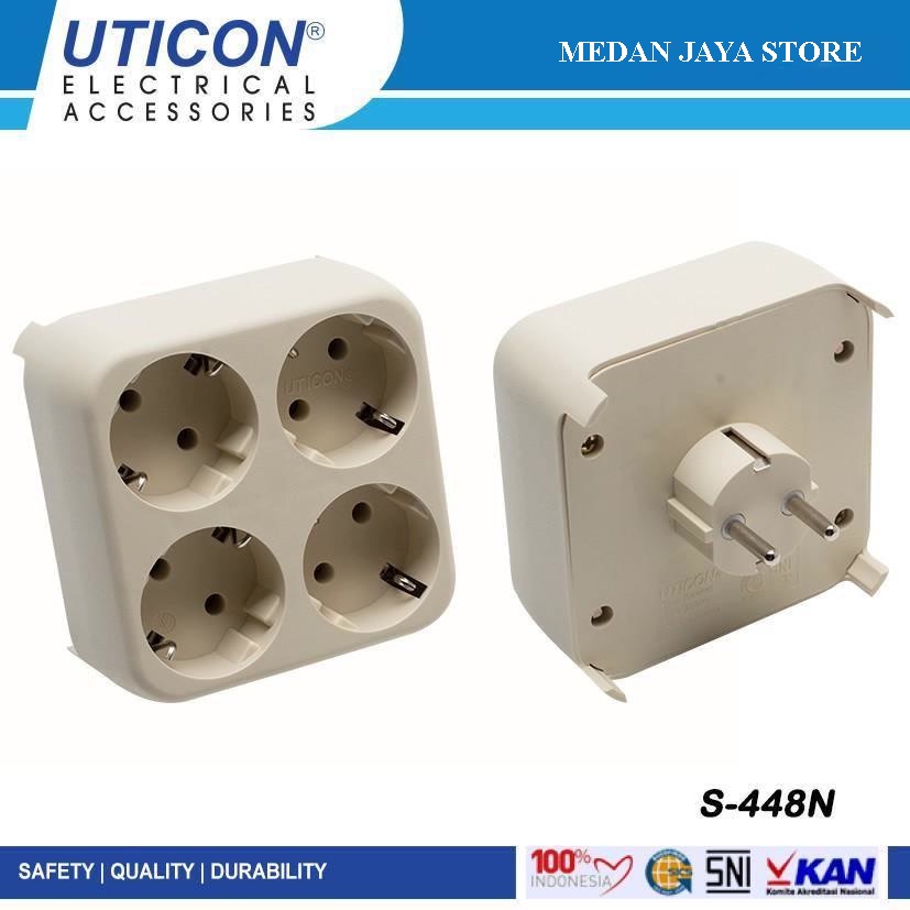 Jual Uticon Stop Kontak Multi Socket 4 IN 1 Sambungan Stop Kontak ...