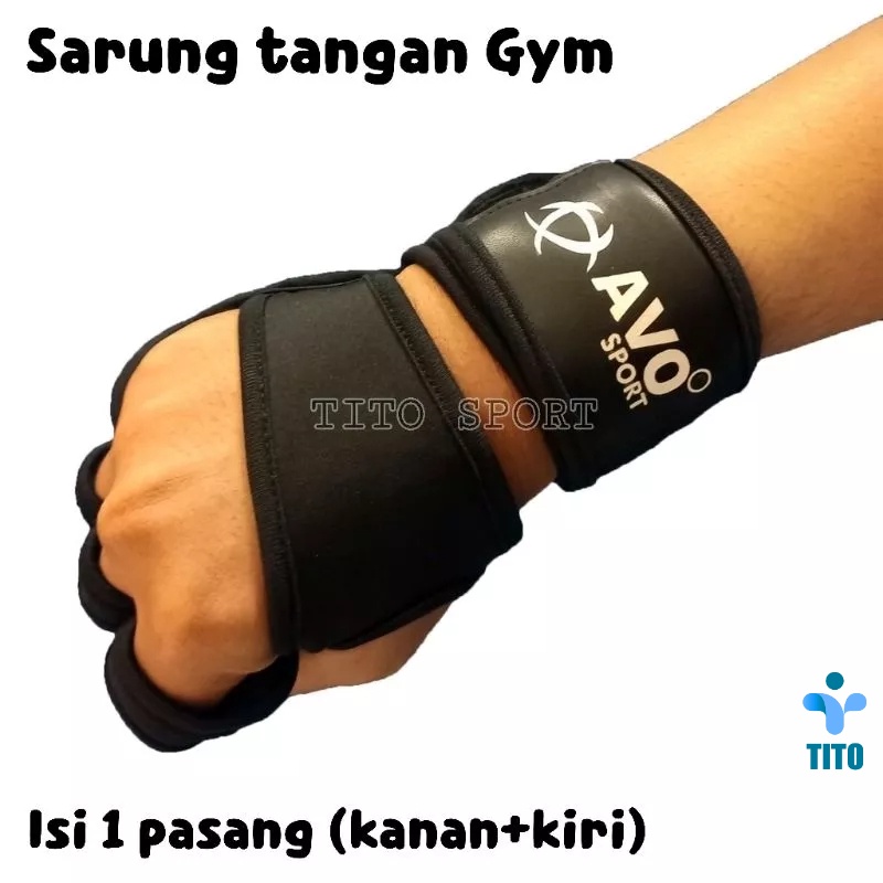 Jual Sarung tangan gym fitness angkat beban antislip crossfit and ...