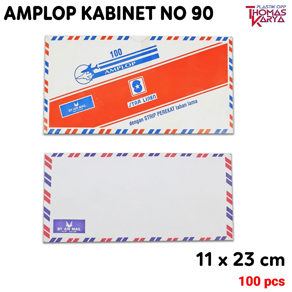 Jual Amplop Kabinet Putih STAR LINEN Panjang 90 Isi 100 dengan Perekat ...