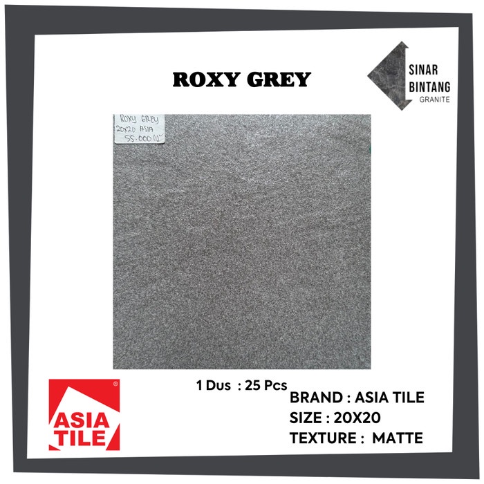 Jual Keramik Ruangan | Lantai Kamar Mandi 20x20 Roxy Grey | Shopee Indonesia