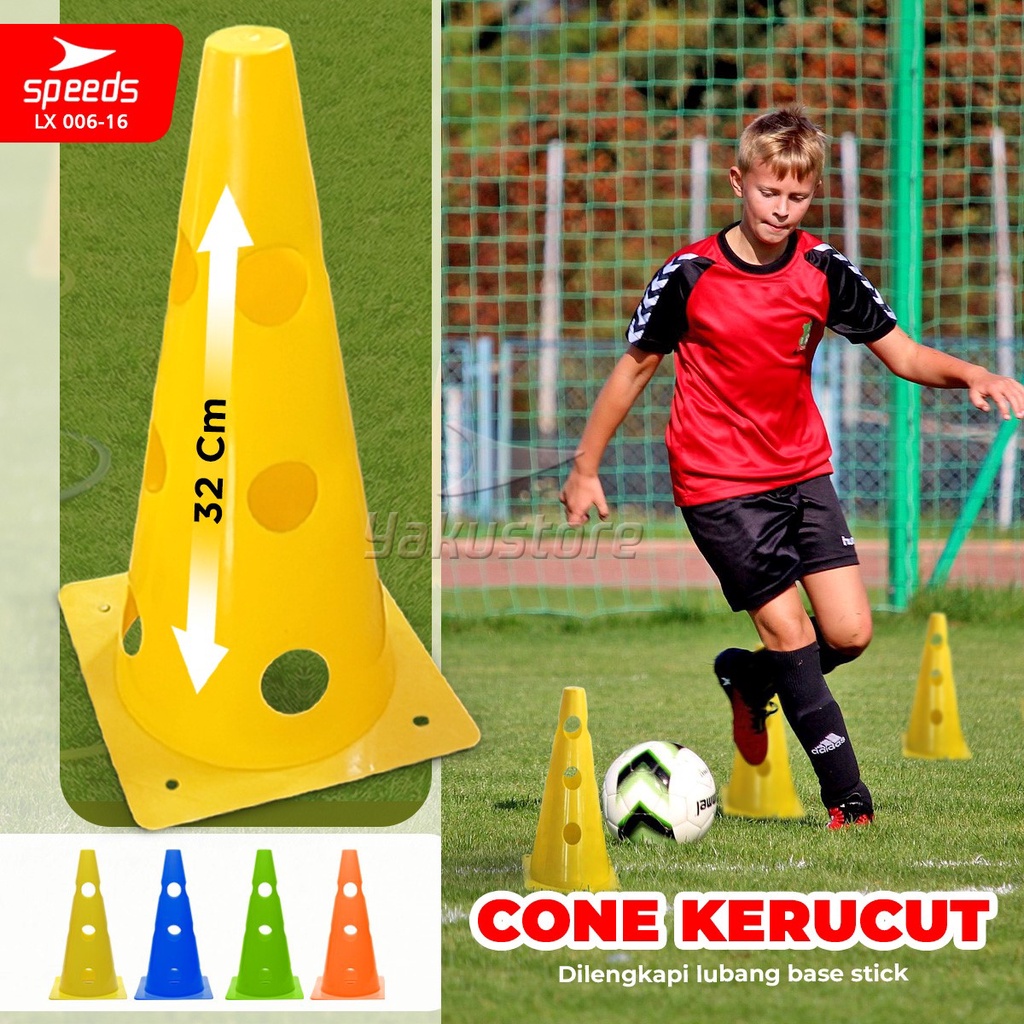 Jual SPEEDS Cone Sepak Bola Kerucut 32cm Penanda Olahraga Futsal Skate ...