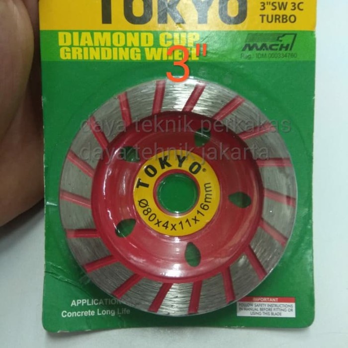 Jual DIAMOND CUP 3" TOKYO - SW 3 C TOKYO TURBO ROW - GRINDING WHEEL TOKYO | Shopee Indonesia