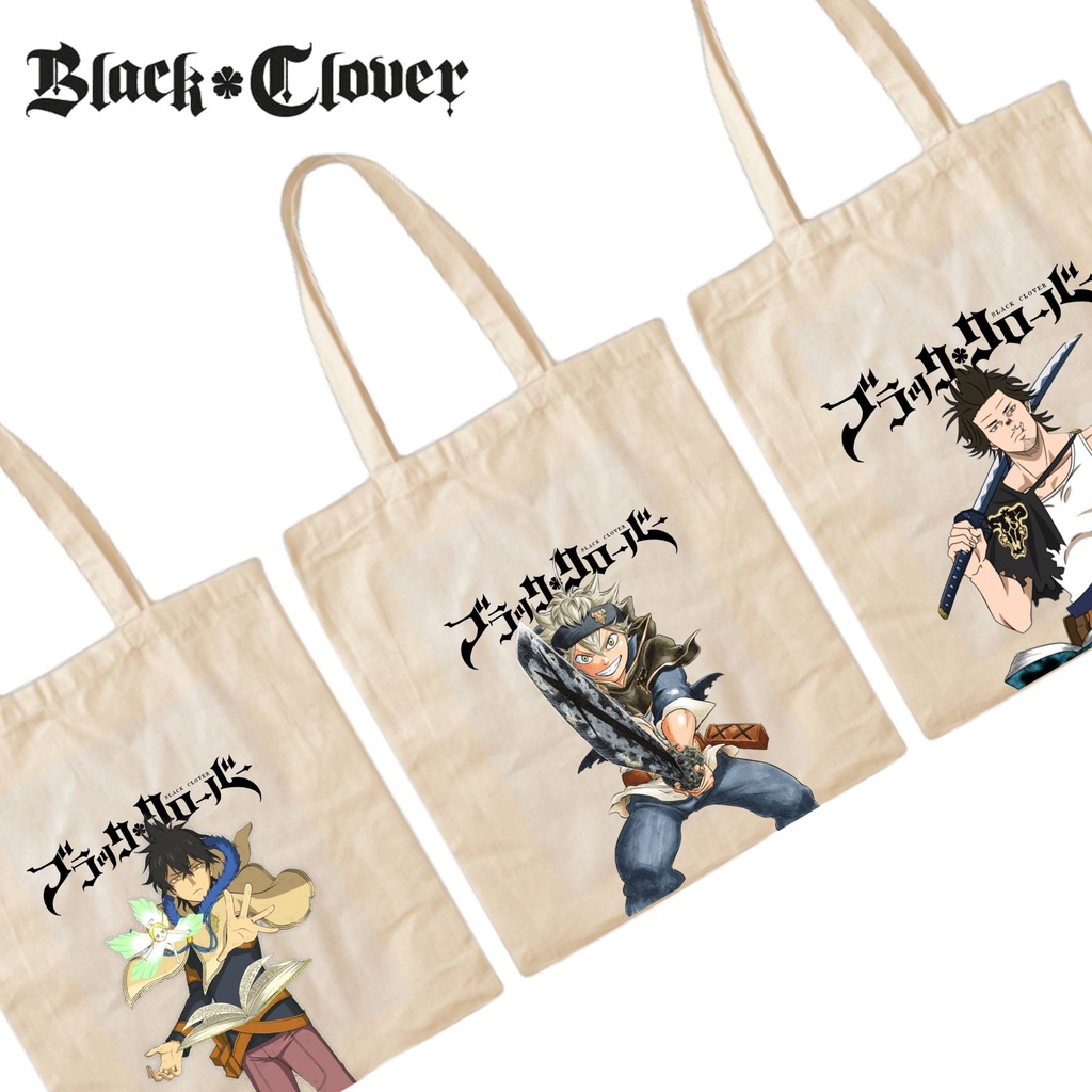 Jual Totebag Anime Black Clover Asta Yuno Yami Tote bag premium Totebag ...