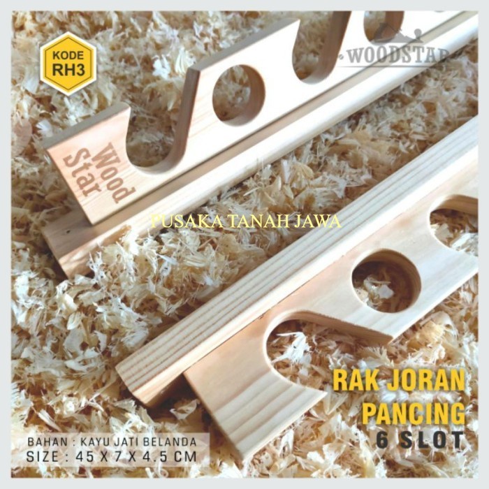 Jual RAK JORAN PANCING 6 SLOT BAHAN KAYU JATI BELANDA Murah Termurah ...