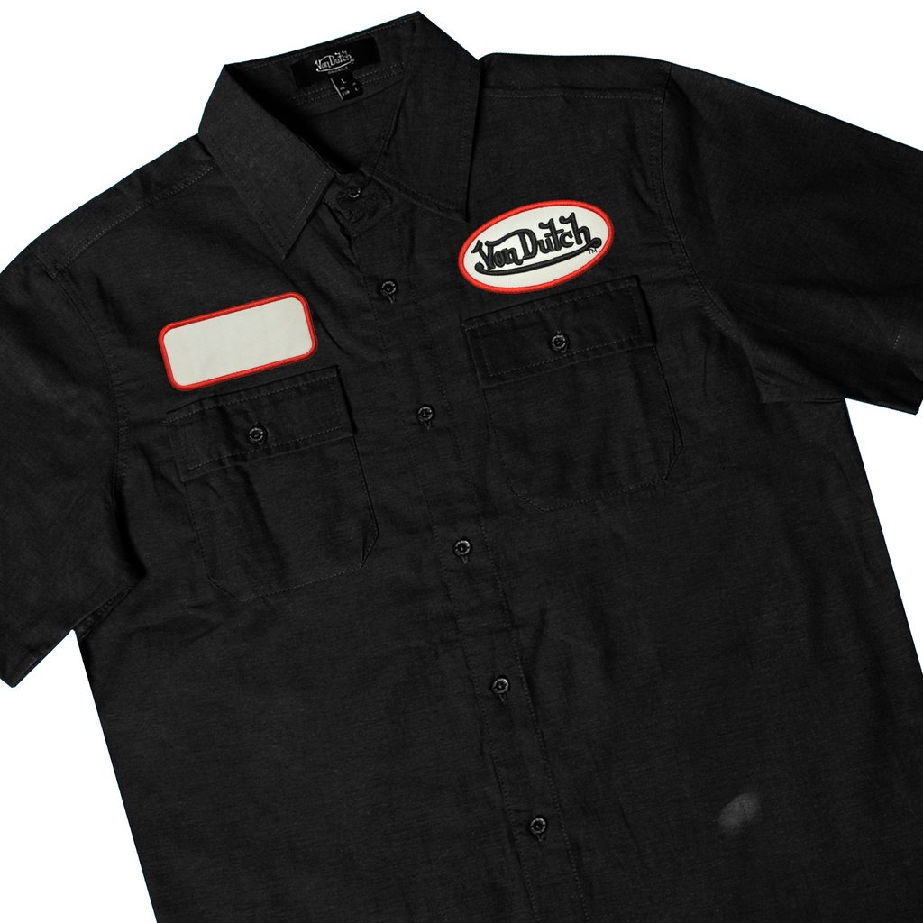 Jual Von Dutch Workshirt 0873 Black | Shopee Indonesia