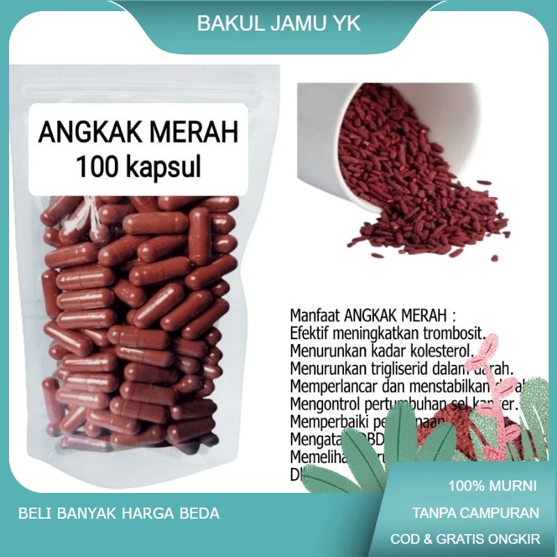 Jual ANGKAK MERAH dalam kapsul isi 100 untuk DBD(demam berdarah ...