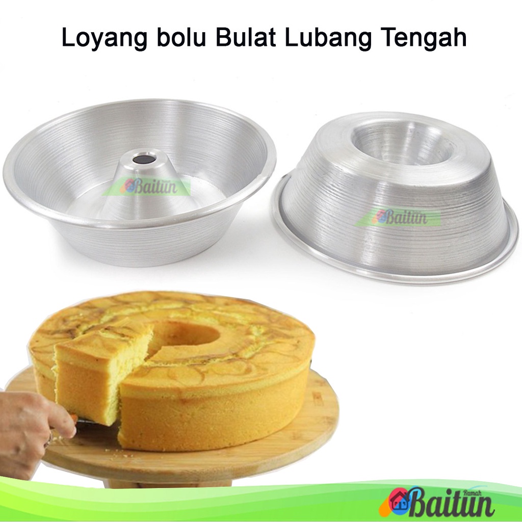 Jual Baitun Loyang Kue Bolu Bulat Lubang Tengah [Besar/Kecil] / Cetakan ...