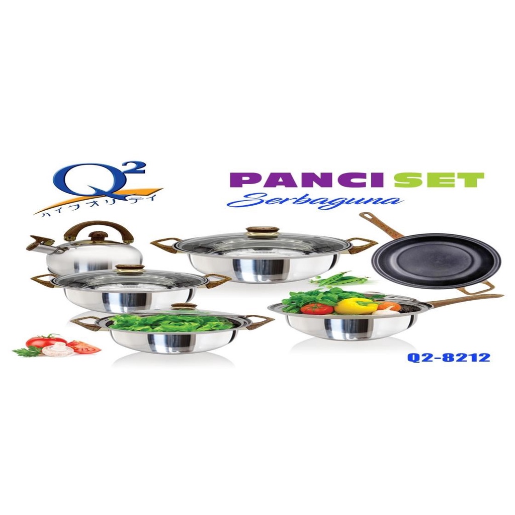 Jual PANCI SET 12PC SERBAGUNA Q2 8212 / COOKWARE SET 12PC Q2 8212 ...