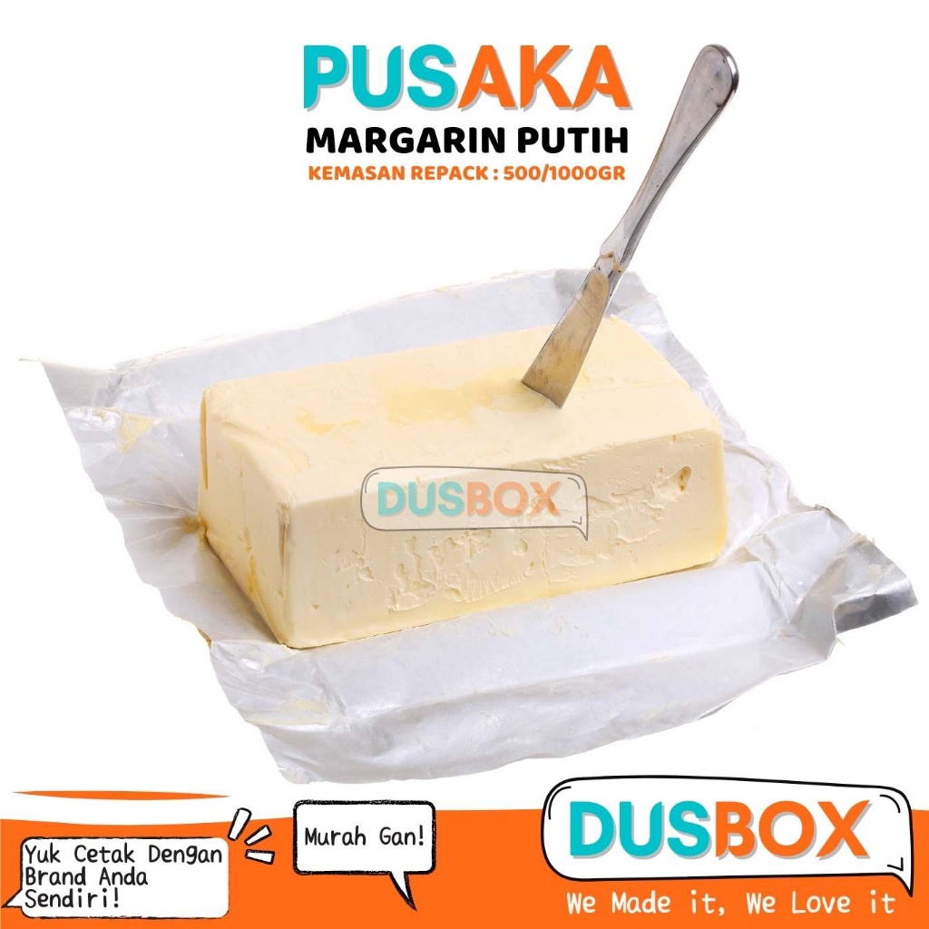 Jual Pusaka Margarin Putih Repack 500/1000gr / Margarin Putih / Mentega ...