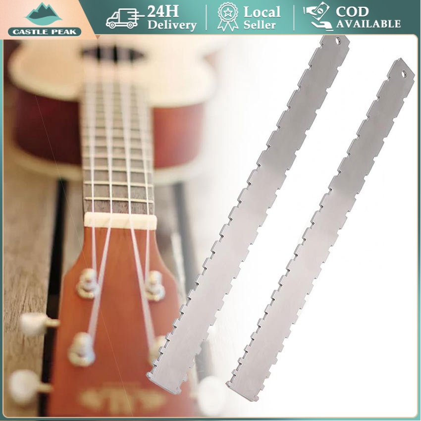 Jual 2PCS Guitar Neck Notched Straight Edge Tool with String Action ...