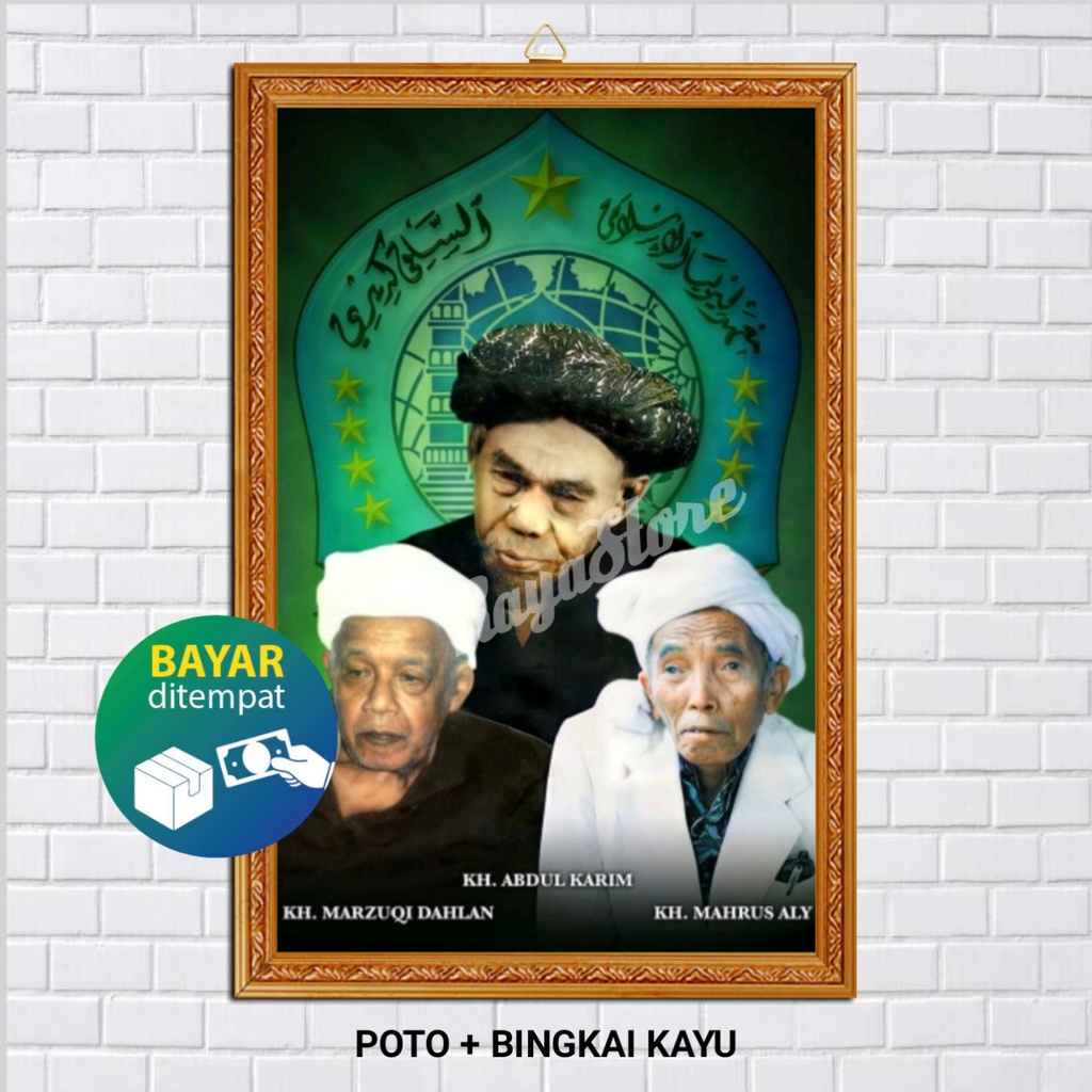 Jual FOTO + BINGKAI PENDIRI LIRBOYO / KH MAHRUS ALI / KH ABDUL KARIM ...