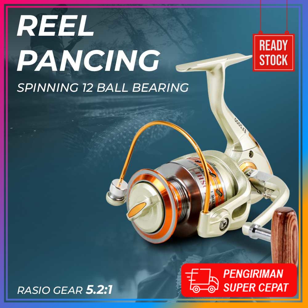 Jual PROMO COD YUMOSHI REELSKING Reel Pancing Spinning 12 Ball Bearing ...