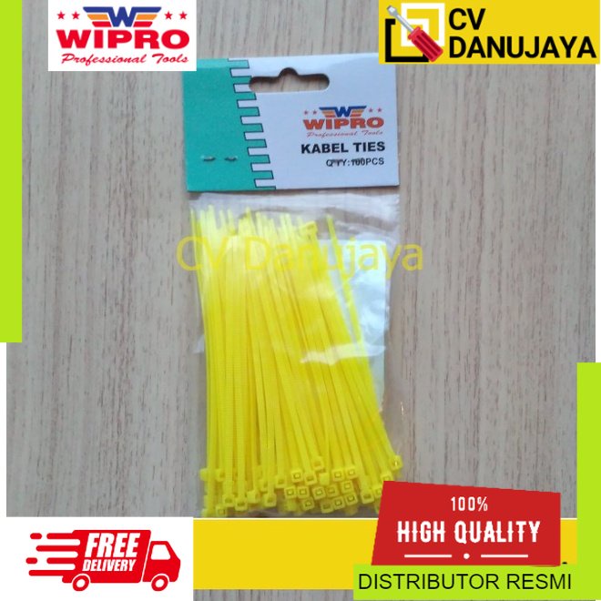 Jual Kabel Cable Tie Tis cable tis pengikat kawat kuning 100 mm 10 cm ...
