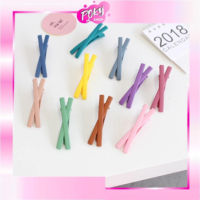 Jual POKY - F5109 Jepitan Rambut Gaya Korea Matte Warna Warni /Jepitan ...