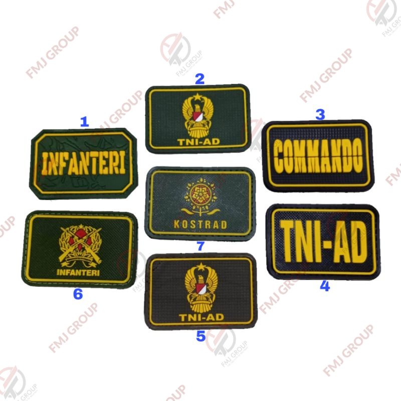 Jual Patch Rubber TNI AD / Emblem Logo TNI AD Velcro Perekat | Shopee ...
