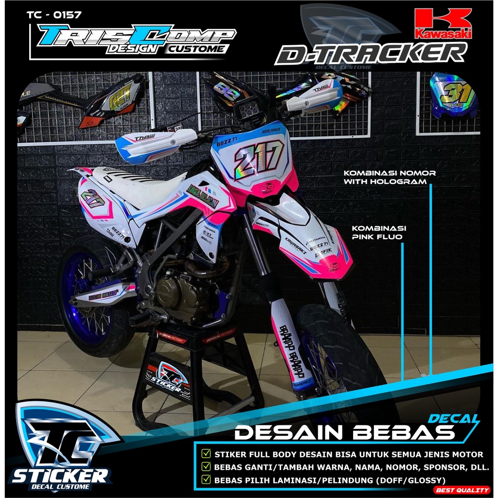 Jual TC0157 - Decal kit Sticker Dtracker 150 (Premium glossy combinasi ...