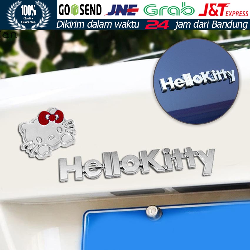Jual Hello Kitty Stiker Emblem Motif KartunBahan Metal Untuk Dekorasi ...