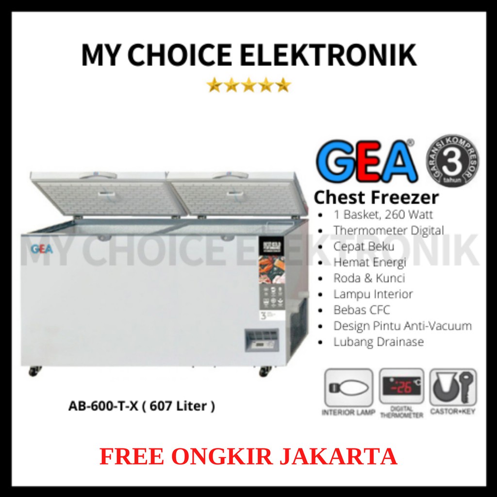 Jual GEA Chest Freezer AB-600R / AB- 600 R (500ltr) | Shopee Indonesia