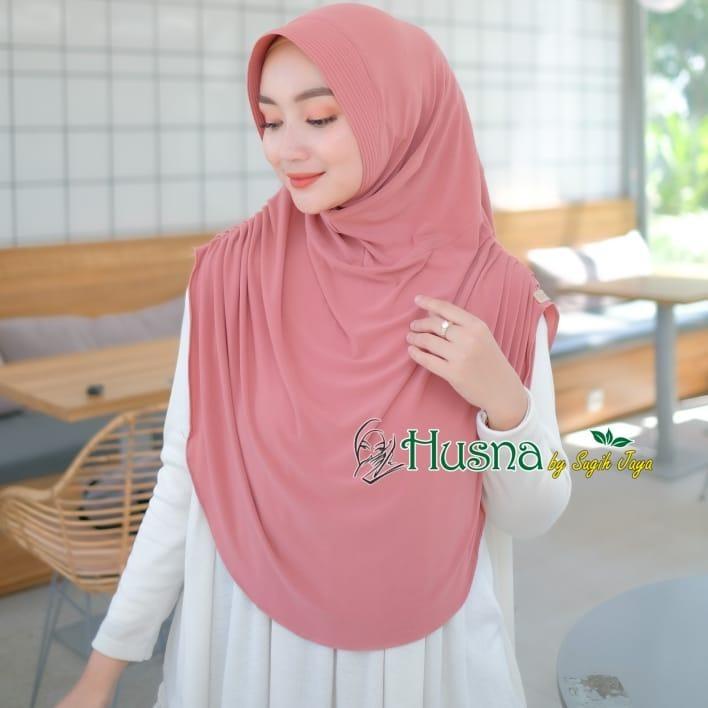 Jual Husna Hijab Instan Bergo Humaira Pad Jersy Premium | Shopee Indonesia