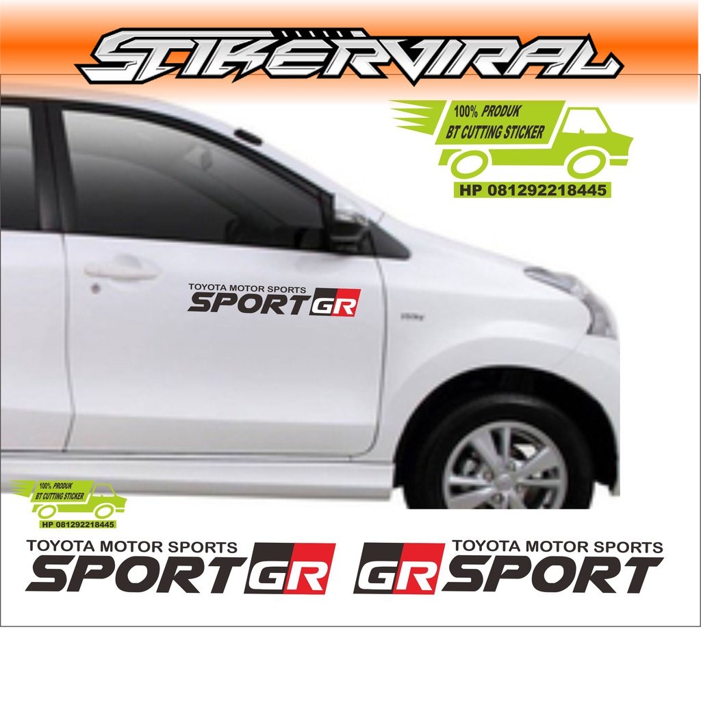 Jual sticker mobil toyota stiker mobil toyota sticker mobil stiker GR ...