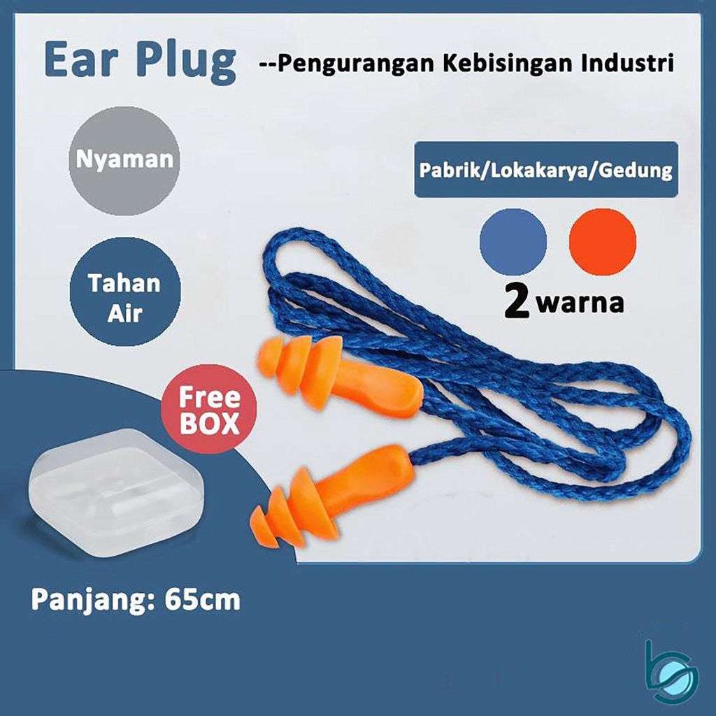 Jual Earplug Tali Dengan Kotak Casing/Penutup Telinga Safety/Ear Plug ...
