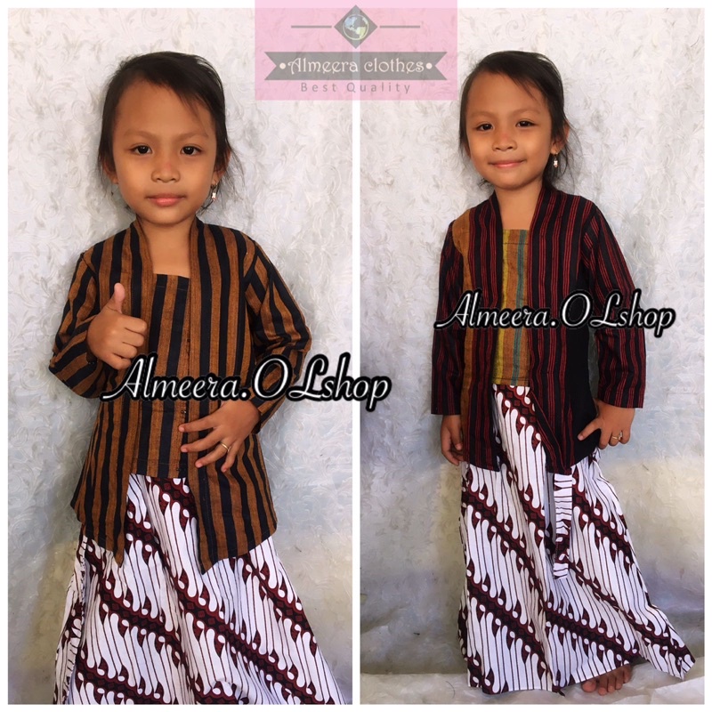 Jual Kebaya dan Sorjan baju jawa kebaya lurik anak raja keong istimewa Lurik | Shopee Indonesia
